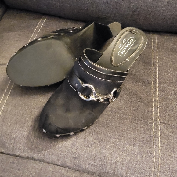 Coach | Shoes | Coach Closed Toe Heeled Clogs | Poshmark